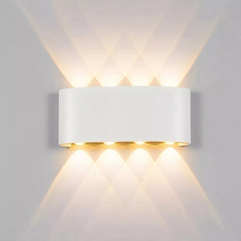 MICRO Lámpara De Pared Moderna Led 8w Para Exteriores Luz Cálida Blanco ...