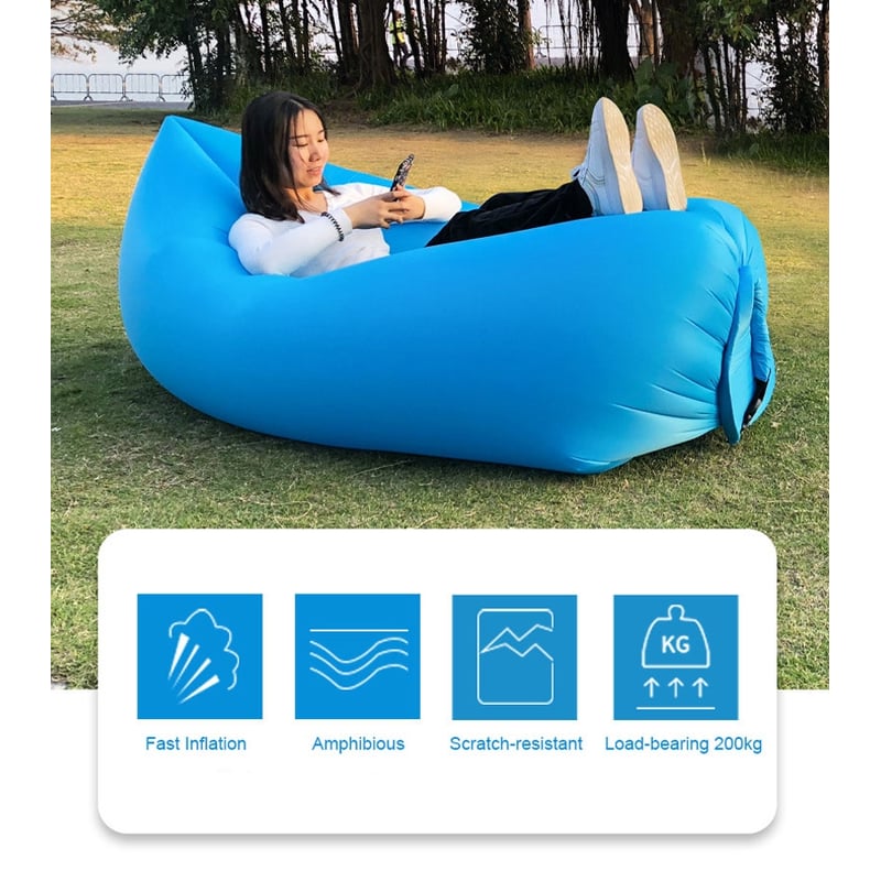 GENERICO Cama Sillón Sofá Inflable Portatil Playa Colchon Descanso ...