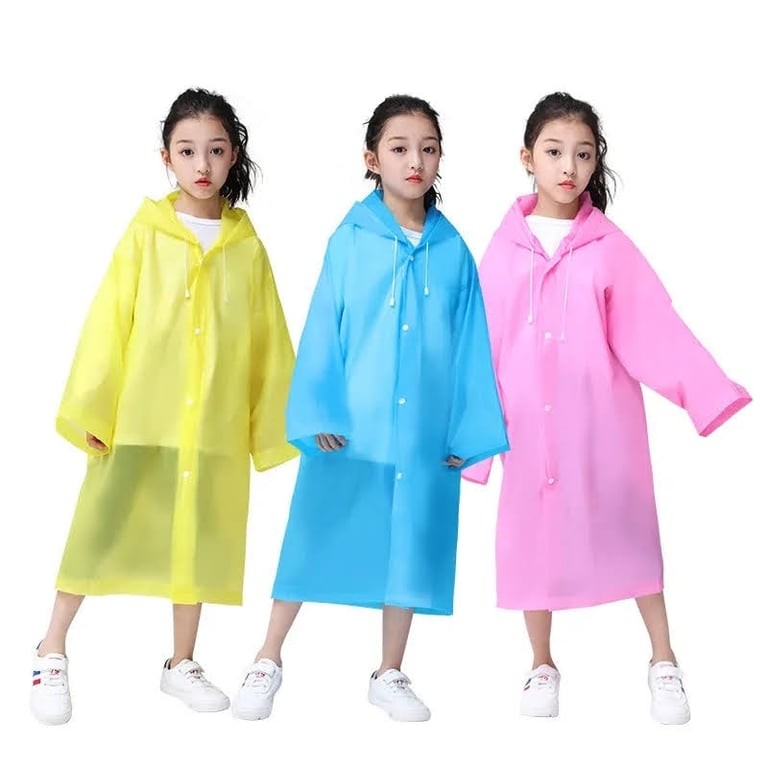 Capa Poncho Impermeable Para Niños Lluvia Viento Estandar Gorro ...