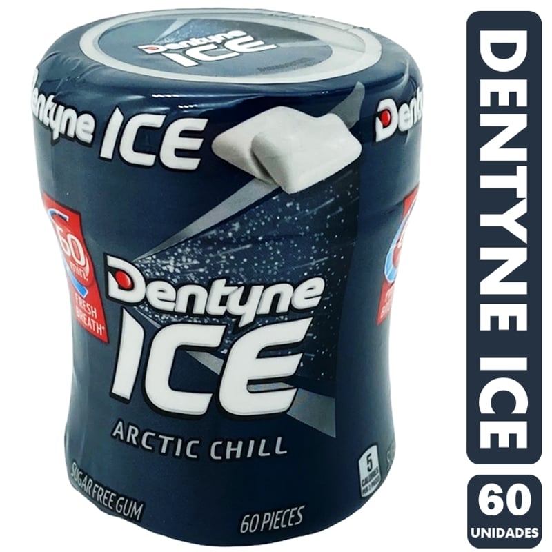 DENTYNE Dentyne Ice Sabor Menta Fuerte Frasco Negro frasco Con 60u ...