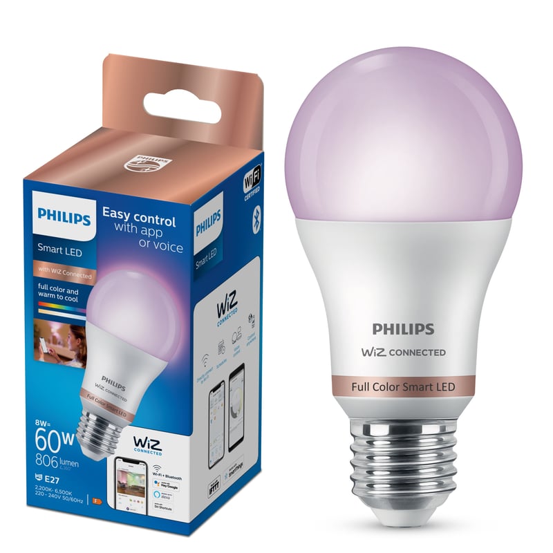 PHILIPS Amp Philips Smart LED WiZ E27 Wi-Fi Multicolores Google Alexa ...