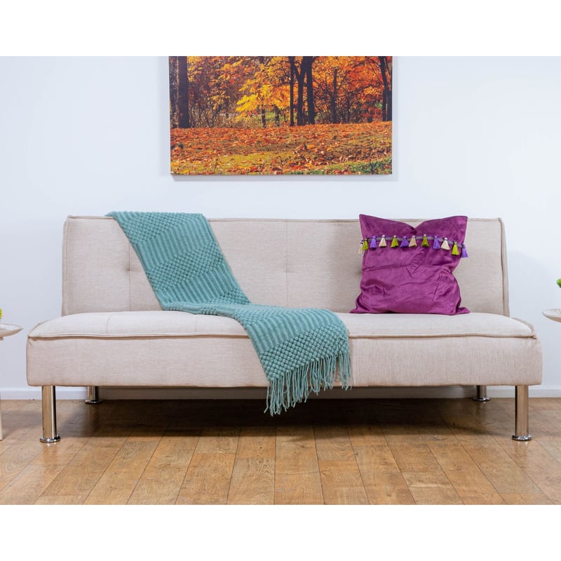 GENERICO Futón Beige Tela 2 Cuerpos 170x90x60 cm | falabella.com