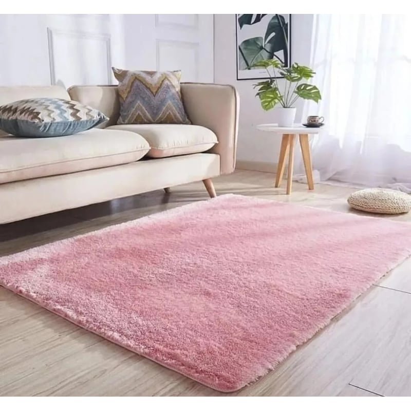 ALFOMBRA PELUDA TIPO SHAGGY 180X200 COLOR PALO ROSA | Sodimac Chile