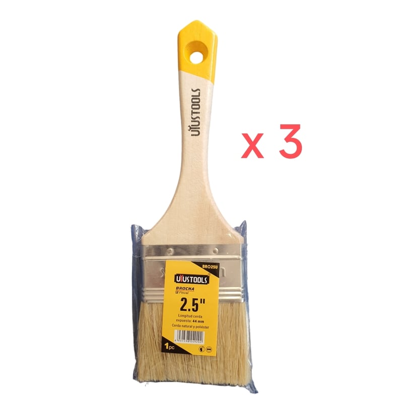BROCHA 2 .5 PULGADA PACK 3 UND | Sodimac Chile