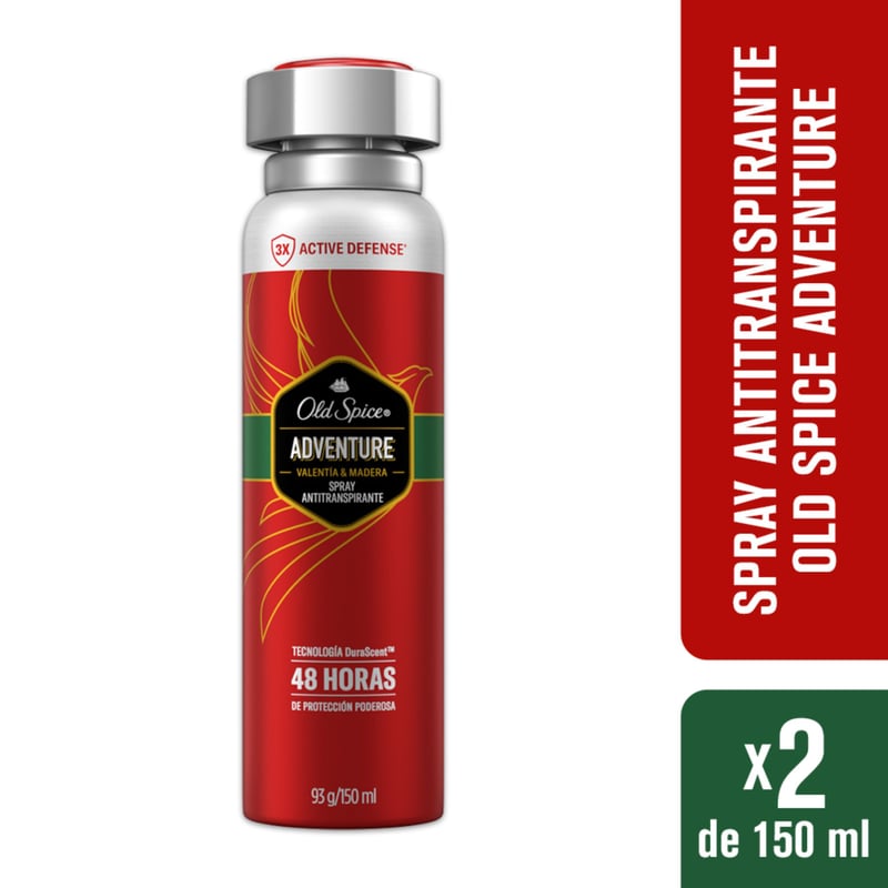 OLD SPICE Pack 2 Spray Antitranspirante Old Spice Adventure 93g ...