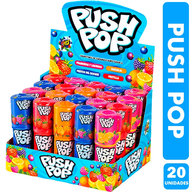 PUSH POP Push Pop Duo - Chupadedos Sin Gluten (Caja Con 20 Unidades ...