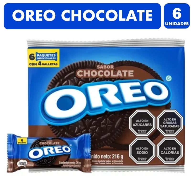 OREO Oreo Chocolate - Galletas Especial Colación (Pack Con 6 Uni ...