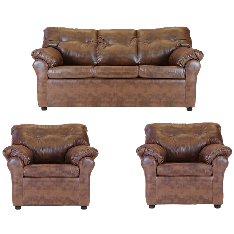 MUEBLES AMERICA Living América 311 Cuero Sintético Caramelo | falabella.com