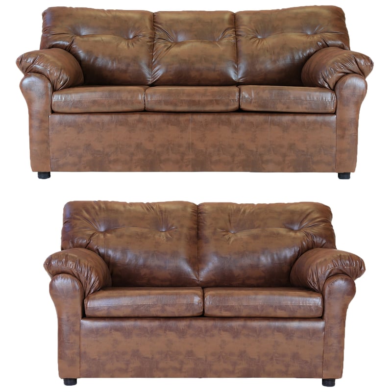 MUEBLES AMERICA Living América 32 Cuero Sintético Caramelo | falabella.com