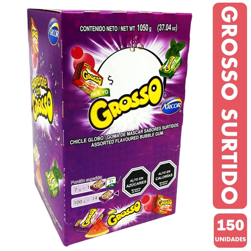ARCOR Chicle Grosso Sabores Surtidos de Arcor (Caja Con 150 Un ...