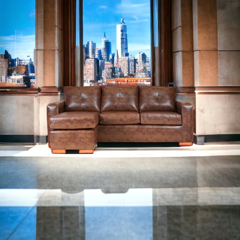 MUEBLES AMERICA Seccional Multiposiciones Magic Pu Caramelo | falabella.com
