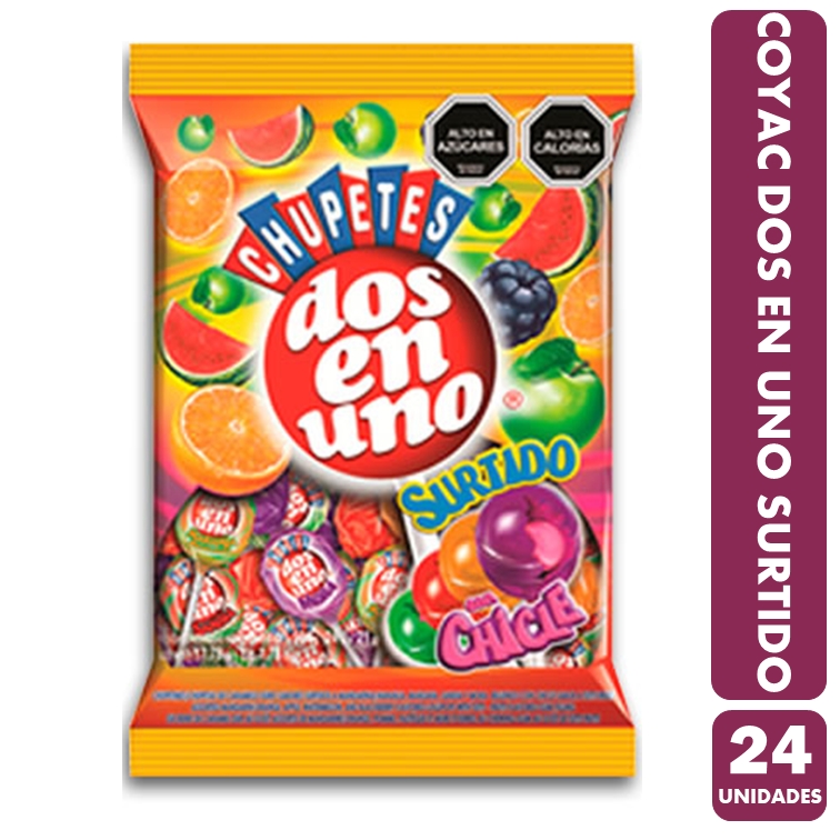 DOS EN UNO Coyac Dos En Uno Surtido Con Chicle (bolsa De 24 Uni ...