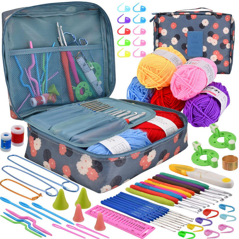 AIZO Set Con Estuche Crochet Silicona Accesorios Para Tejer | falabella.com
