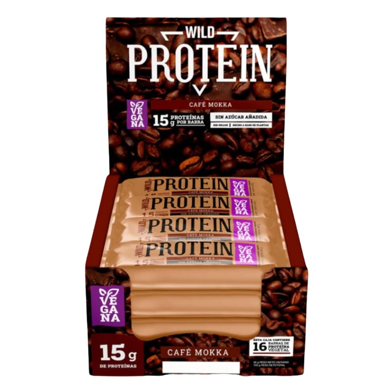 Barra Wild Protein Suplemento Sabor Café Mokka - 16 Unidades WILD FOODS ...