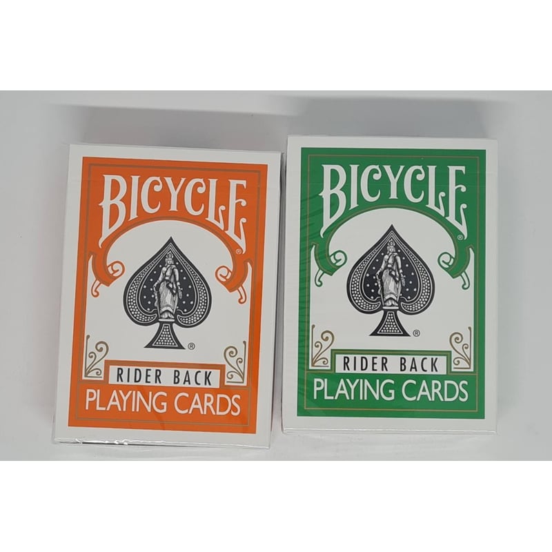 GENERICO 2 barajas Cartas Bicycle Verde Naranjo Naipe Magia | falabella.com