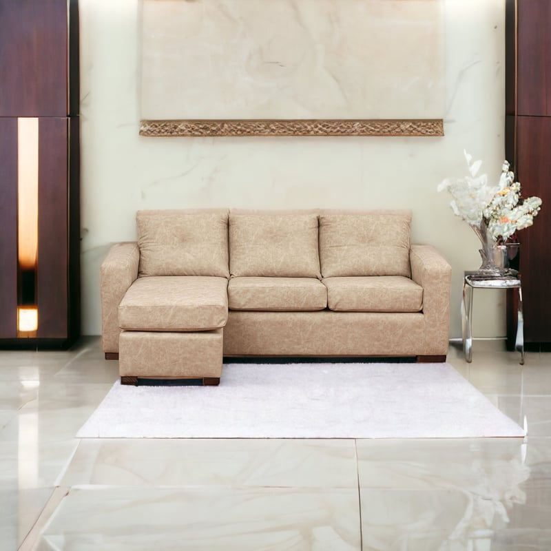 MUEBLES AMERICA Seccional Multiposiciones Magic Cuero Auris Beige ...