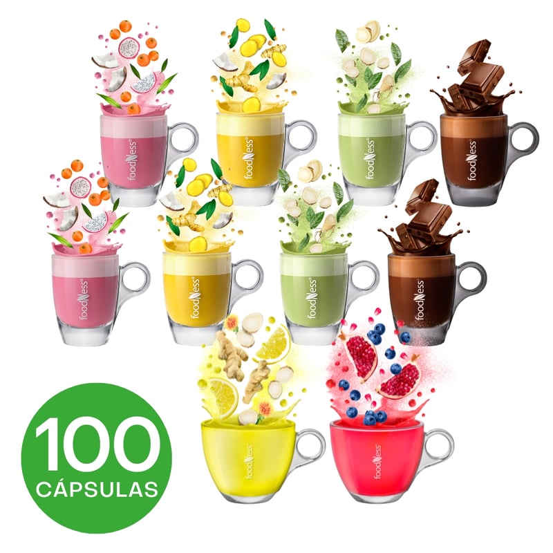 FOODNESS Mix Bienestar Dolce Gusto compatible - 100 cápsulas ...
