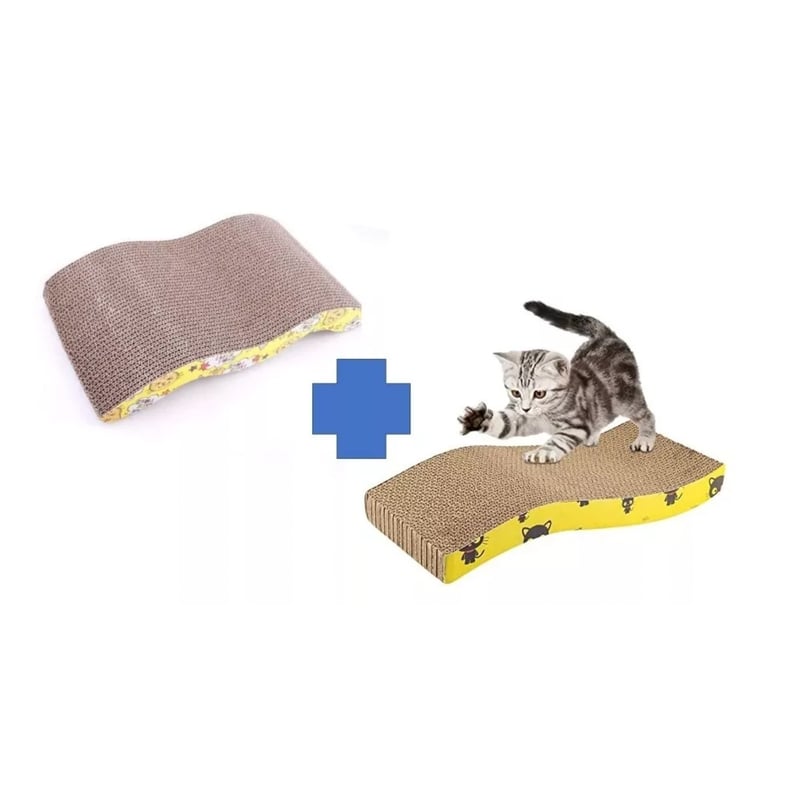 GENERICO Oferta Pack 2 Rascadores Cartón Gato Ondulado Y Rectangular ...
