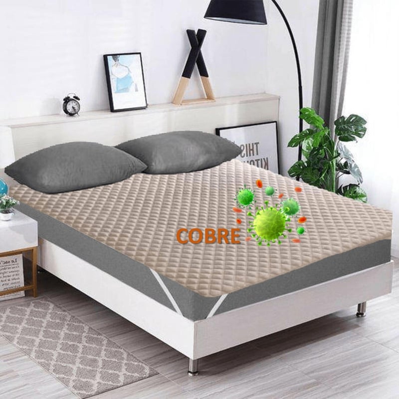 Cubre Colchon Algodón y Cobreelimina gérmenes y olor plaza king ...