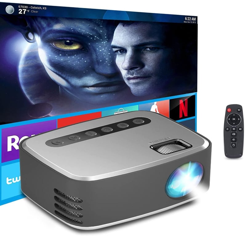 PUREPOWER Mini Proyector Portatil Proyector Full Hd Projector-Gris ...