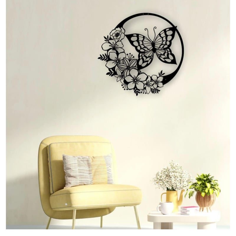 GENERICO Cuadro Decorativo Mariposas Artesanal en madera mdf 3mm ...