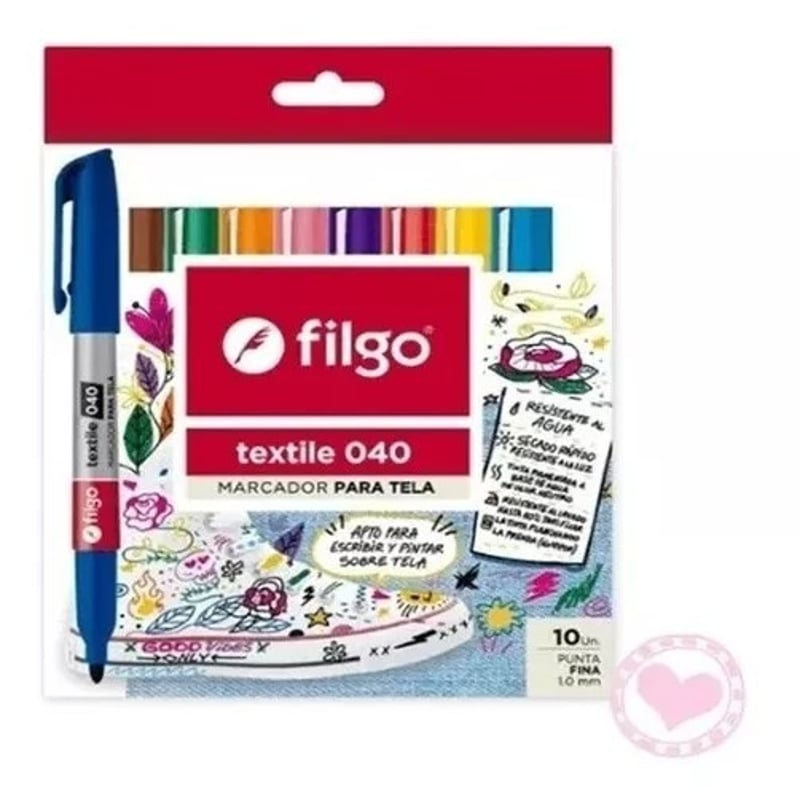 FILGO Marcadores Filgo Para Tela 10 Colores | falabella.com