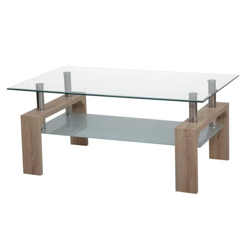 Mesa de Centro Vidrio Templado Rectangular 100x60x44 | Sodimac - Falabella