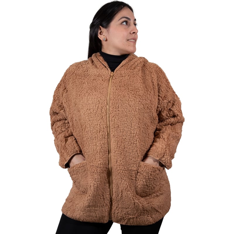 EVERSO Poleron Largo Polar con Capucha | falabella.com