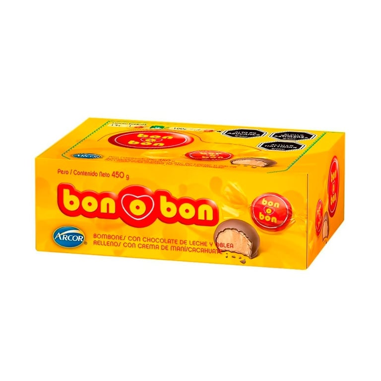 ARCOR Bombones Bon O Bon Chocolate Leche 450 Gramos X 30 Unidades ...