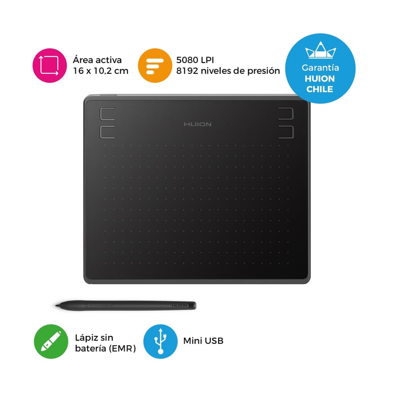 HUION Tableta Gráfica Huion Inspiroy HS64 | falabella.com