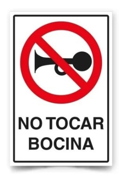 GENERICO Señalética No Tocar Bocina 30x20c Pvc Rígido Con Adhesivo ...