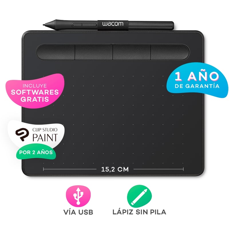 WACOM Wacom Intous Basic Small Pen Black | falabella.com