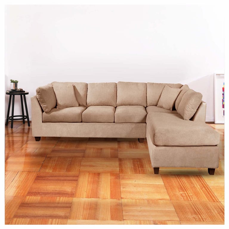 LATAM HOME Sofá Seccional Padua Derecho Tela Velvet Beige | falabella.com