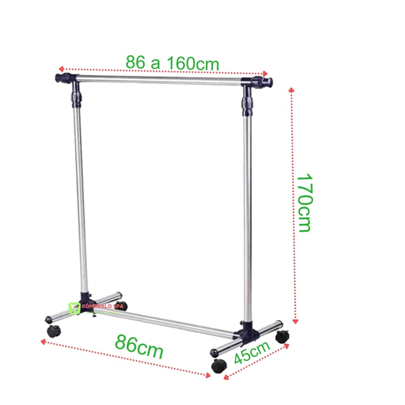 Perchero Metal Extendible Simple con Ruedas 160cm | Sodimac - Falabella