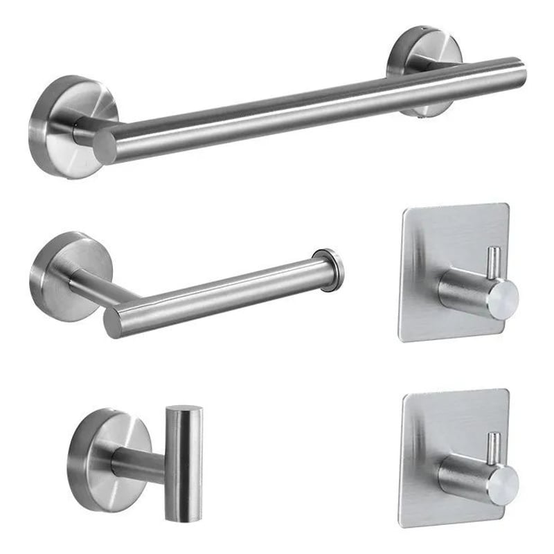 KUANGYE Set De 5 Accesorios De Baño Acero Inoxidable plata | falabella.com
