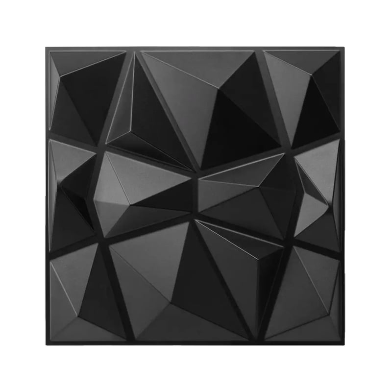 MERCAR RAY Panel Decorativo 3D PVC Negro 5m² 20 paneles 50x50cm ...