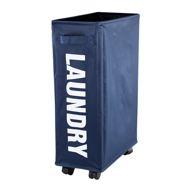 Canasto De Ropa Sucia Con Ruedas Cesto Laundry Lavanderia Azul ...