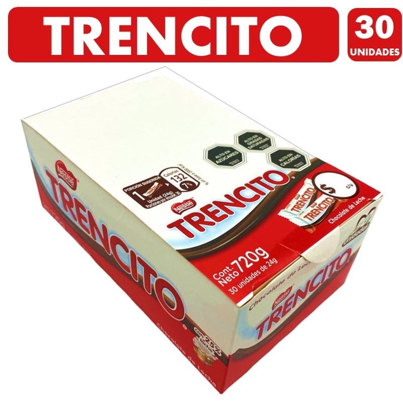 NESTLE Chocolate De Leche Trencito, Nestlé - Caja Con 30 Unidades ...