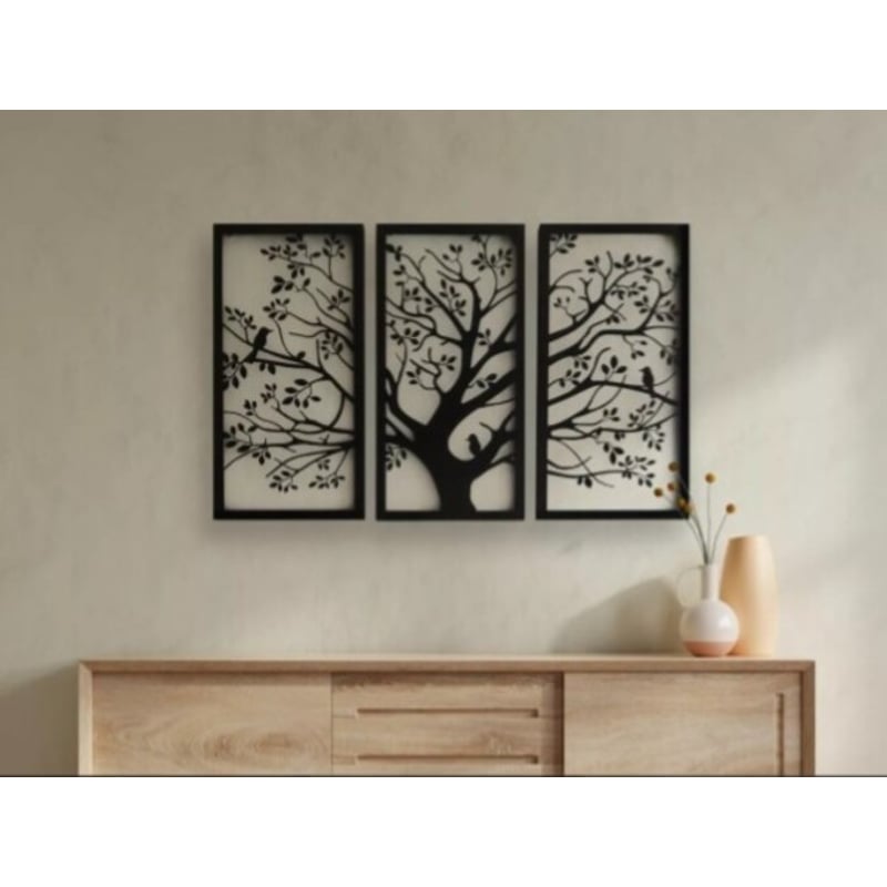 GENERICO CUADRO DECORATIVO ARBOL DE LA VIDA ARTESANAL EN MADERA MDF 3MM ...