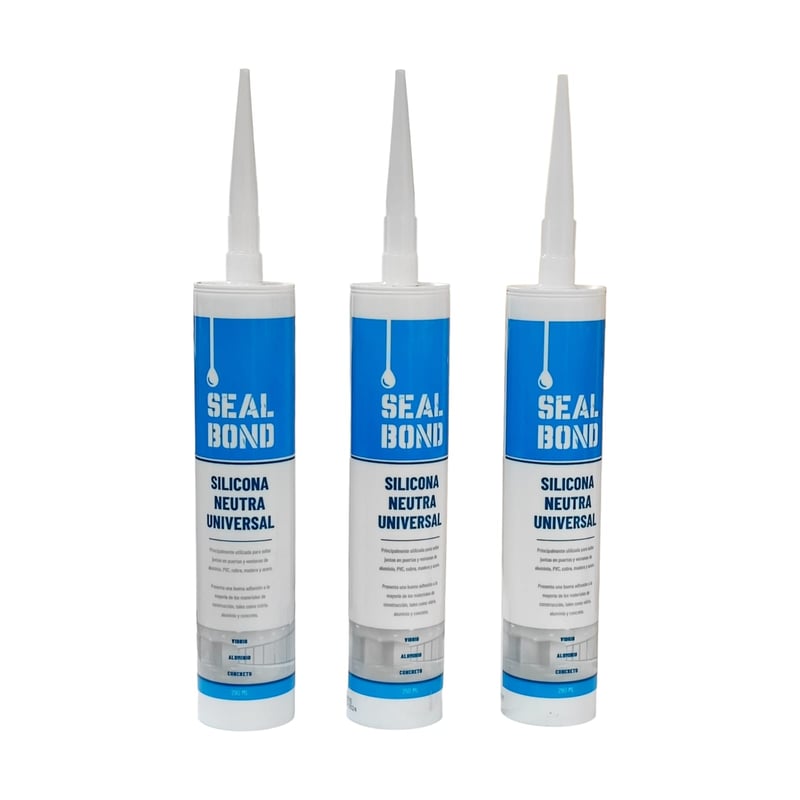 GENERICO Pack de 3 Siliconas Neutra SealBond Color Gris | falabella.com