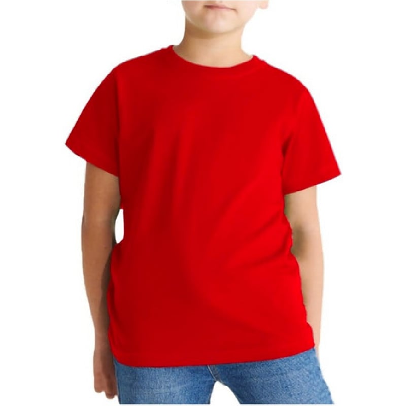 GENERICO Polera Roja Manga Corta Niños Algodon 100… | falabella.com