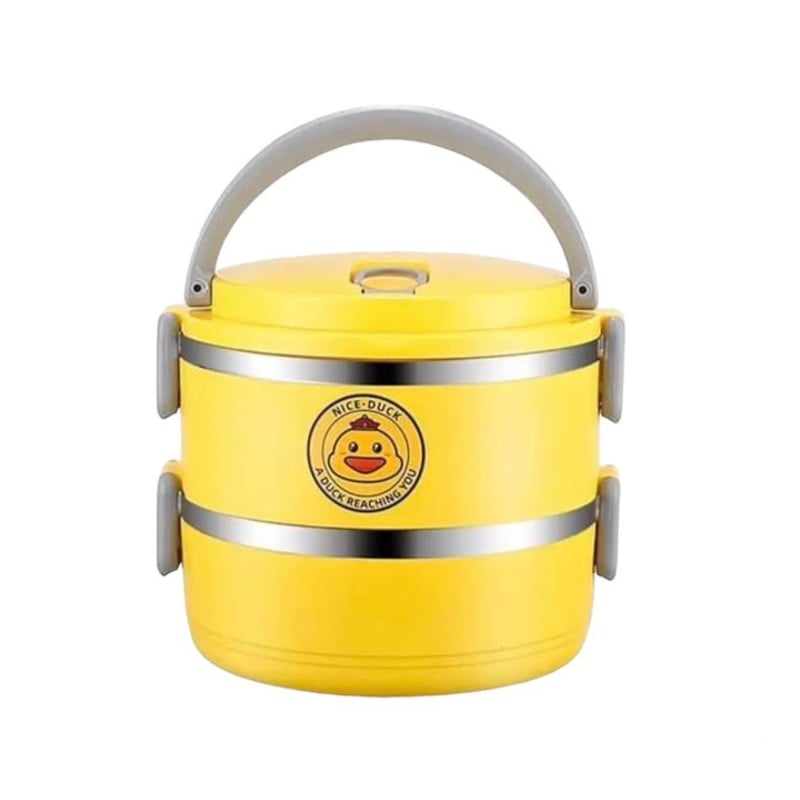 GENERICO Termo De Comida Plástico Y Acero Inoxidable Kawai 2 Niveles | falabella.com