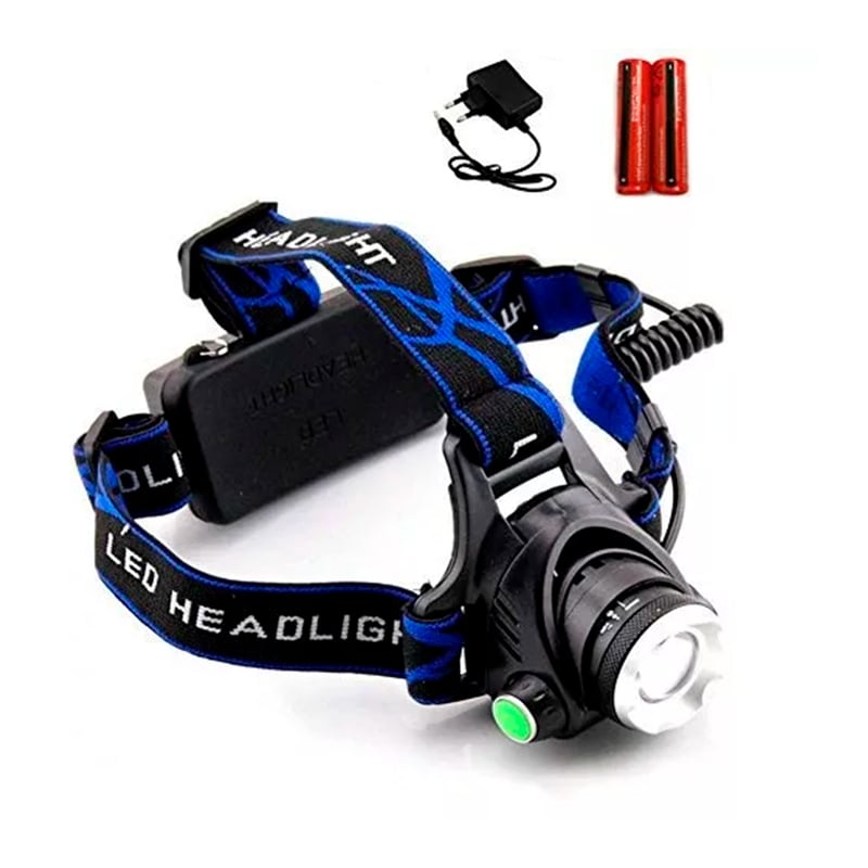 GENERICO Linterna Frontal Led Cabeza Recargable 1600 Lúmenes ...
