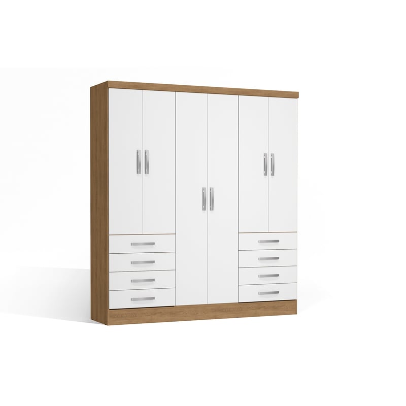 Closet Yardas 6 puertas 8 Cajones Modelo S338 Freijó Blanco YARDAS ...