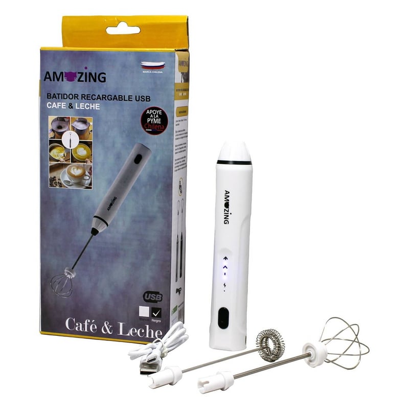 AMAZING Mini Batidor Café Eléctrico Recargable USB. 3 velocidades ...
