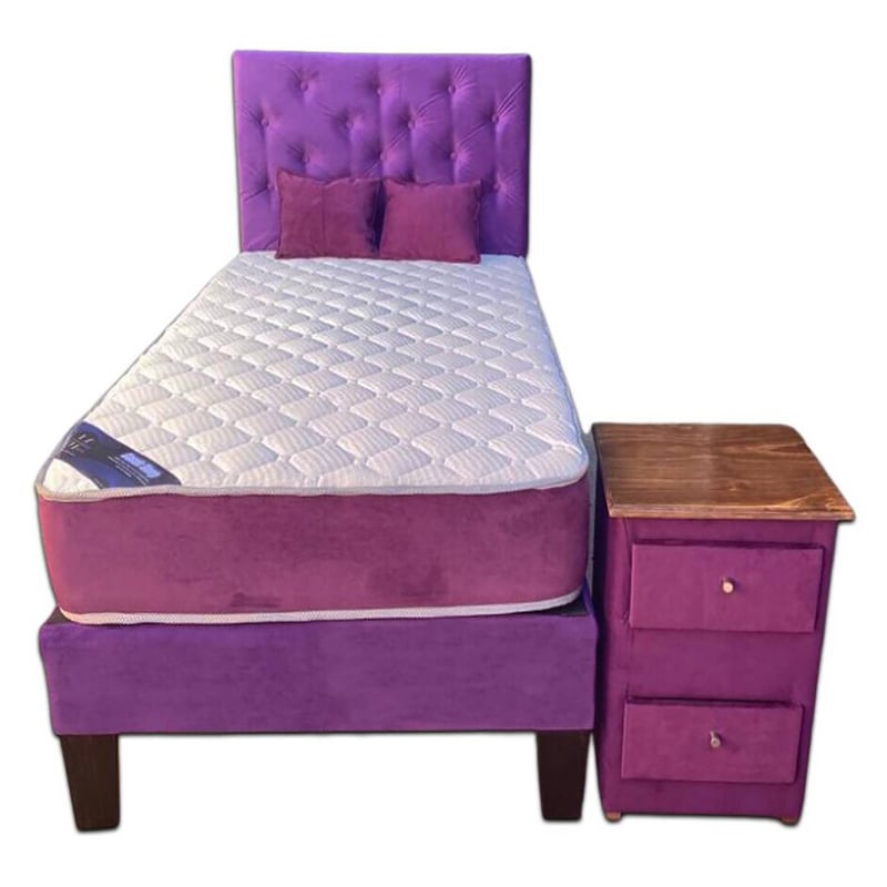 MUEBLES HVM Cama HVM 15P Morada Velador Pmadera | falabella.com