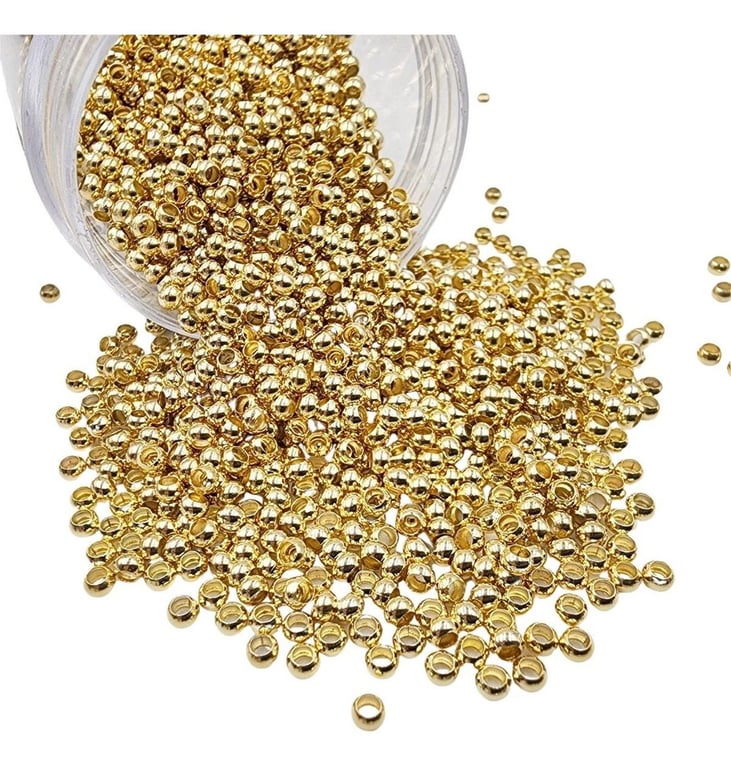 GENERICO Balines Pequeños Para Bisutería De Baño De Oro 5gr - Dorado ...