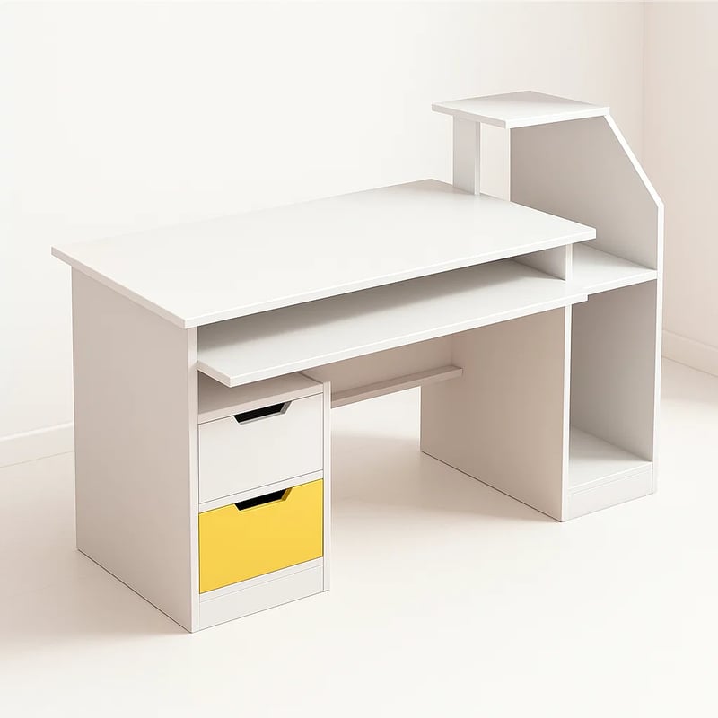 KLIK Escritorio Con Cajones y Repisas Blanco Buenos Aires Oficina ...