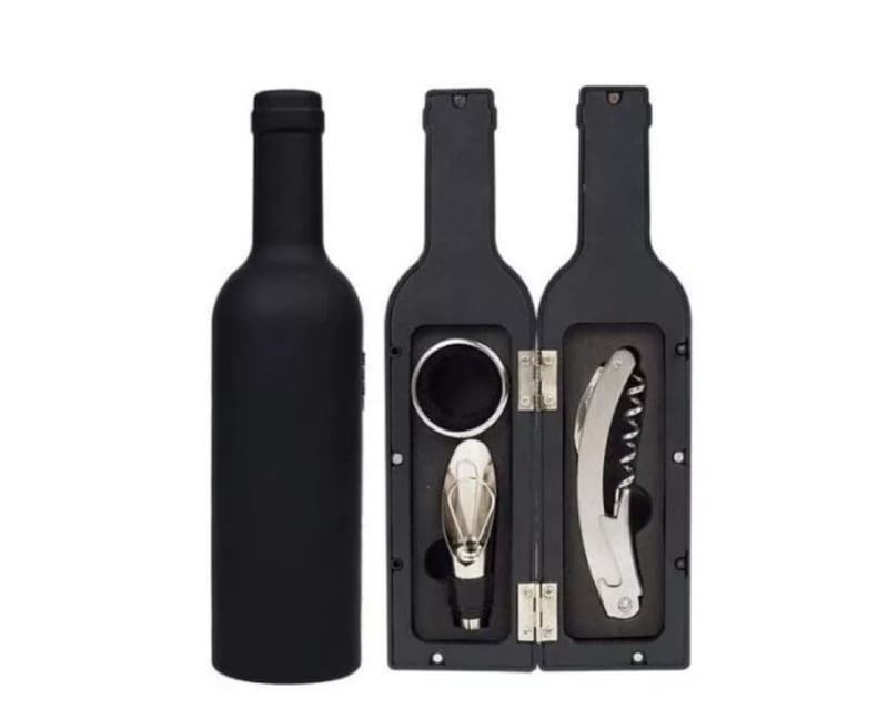 GENERICO Set De Vino Sacacorchos Kit Descorchador Estuche Botella ...