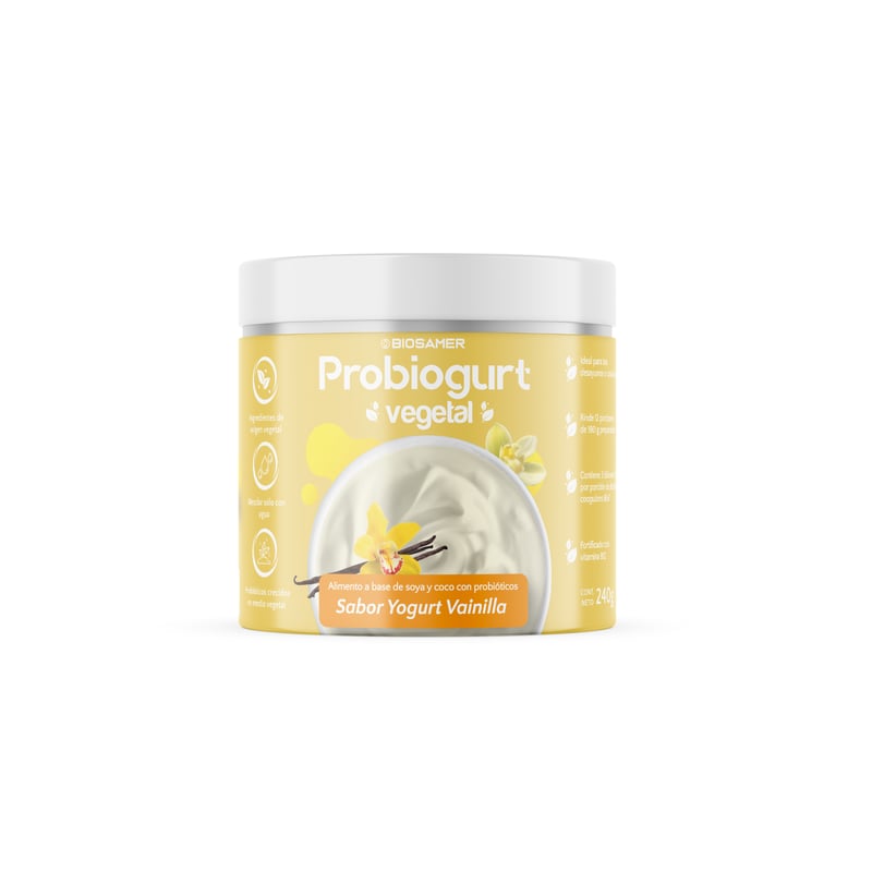 BIOSAMER Yogurt Vegetal Con Probióticos Sabor Vainilla Probiogurt ...